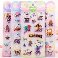 China Children'S Toys 3D Shining Colorful Crystal Rocking Sealed Stickers Kindergarten Award Stickers for sale