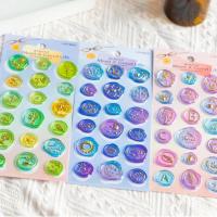 China Custom Brand LOGO Transparent Sealing Wax Stickers 3D Foil Stamping For Packing Decorate for sale