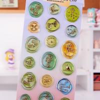 China Custom Brand LOGO Transparent Sealing Wax Stickers 3D Foil Stamping For Packing Decorate for sale