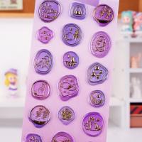 China Custom Brand LOGO Transparent Sealing Wax Stickers 3D Foil Stamping For Packing Decorate for sale