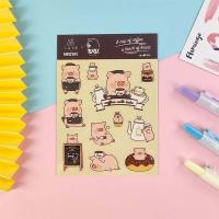 China Custom PVC Cartoon Sticker Sheet Cute Animal Transparent Stickers For Home Decor for sale