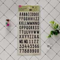 China Transparent PVC Hand Account With Combination Of Numbers And Letters 3D Foil Stamping Sticker for sale