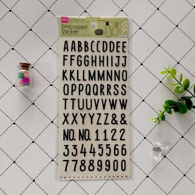 China Transparent PVC Hand Account With Combination Of Numbers And Letters 3D Foil Stamping Sticker for sale