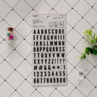 China Transparent PVC Hand Account With Combination Of Numbers And Letters 3D Foil Stamping Sticker for sale