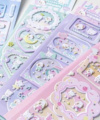 China 50 Sheets Pack Cartoon Sticker Sheet Smooth Surface For Business Use for sale