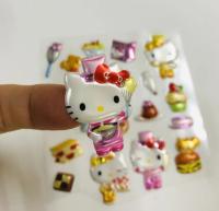 China Custom 3d Kawaii Cute Foam Cartoon Puffy Filled Sticker Sanrio For Kids for sale