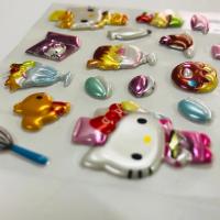 China Custom 3d Kawaii Cute Foam Cartoon Puffy Filled Sticker Sanrio For Kids for sale
