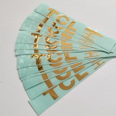 China Customized Letter 3d Nickel Decal Label Sticker Metal Label Transfer Metal Waterproof for sale