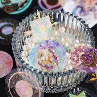 China Vintage Plant Gilded PET Sticker Aesthetic Planning Sticker DIY Handmade Decorative Scrapbook for sale