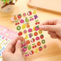 China Custom Decorative Kids Cute Pvc Vinyl Cartoon 3d Eva Foam Puffy Stickers For Scrapbooking for sale