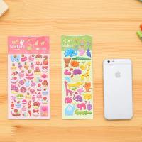 China Custom Decorative Kids Cute Pvc Vinyl Cartoon 3d Eva Foam Puffy Stickers For Scrapbooking for sale