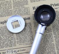 China Mini Handheld Magnifier Portable Led Microscope Optical Glass Lens with 2cm Ruler Inside for sale