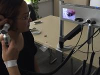 China Table Hook-wall Trolley Digital Video Otoscope for ENT with High Resolution 800 X 400 60mm 150mm 250mm Long Lens for sale