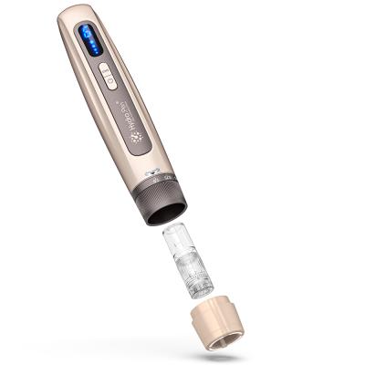 China Latest 4-Pole EMS Automatcal Serum Applicator Hydra Pen H5 Face Skin Derma Microneedling Pen Essence Collagen Regeneration for sale
