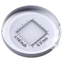 China Pocket Skin Magnifier Mini Skin Anaylzer With Optical Glass Lens 2cm Ruler Inside for sale