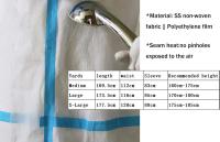 China Anti Dust Ventilation Non Porous White Disposable Suit for sale
