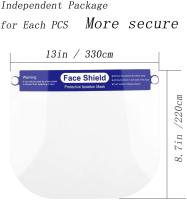 China Clear Wide Visor Spitting Lightweight Disposable Face Shield for sale