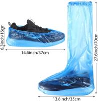 China Anti Virus Anti-Slip 70*35cm PPE Personal Protective Equipment Shoe Cover PE Plastic Made for sale