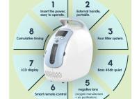 China Medical Oxygen Concentrator Portable Home Used Car Adapter 1~5L /Min Working Noise ≤45dB for sale
