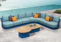 China Hot Sale Outdoor Sofa Set with Aluminum Frame and UV Resistant Rope Designed for Weather Resistance and Outdoor Comfort for sale