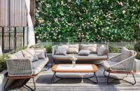 China Outdoor Furniture 4Pieces Weather Resistant UV Resistant Rope Durable Aluminum Frame Ideal for Gardens Courtyards Villas for sale