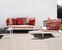 China Garden sofa 4Pieces Weather Resistant UV Resistant Rope Durable Aluminum Frame Ideal for Gardens Courtyards Villas for sale