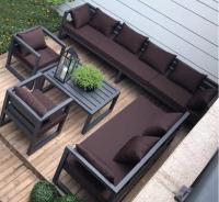 China Garden sofa set 7Pieces Weather Resistant UV Resistant Rope Durable Aluminum Frame Ideal for Gardens Courtyards Villas for sale