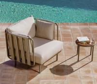 China Rope outdoor sofa set European Style with weather resistant outdoor garden furniture for sale