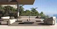 China Teak wood Courtyard Hotel Park Use outdoor sofa set European Style with weather resistant outdoor furniture for sale