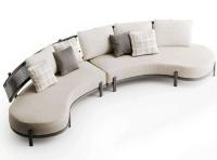China Aluminum outdoor sofa set weather resistant half round shape for sale
