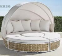 China Modern Design Outdoor Wicker Patio Sofa Furniture Set Aluminum Frame PE Rattan Garden Sofa for Hotel for sale