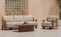 China Modern Aluminum Outdoor Garden Sofa Set Waterproof Durable Patio Furniture for Apartment Park Hotel for sale