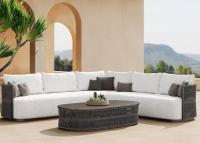China Aluminum Luxury Garden Furniture Lounge Sofa Set L-shape Sectional Sofa Patio Furniture Sofa Set for sale