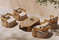China Luxury Teak Wood Outdoor Garden Sofa Set Patio Furniture for Villa Resort Hotels and Balconies for sale