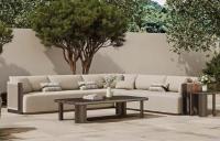 China Factory Hot Sale Modern Outdoor Sofa Set Luxury Aluminum Garden Furniture with Waterproof Cushions for sale