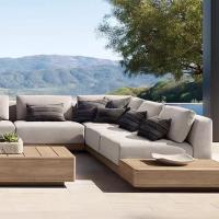China Luxury Outdoor Furniture Teak Sofa Set Teak Wood Furniture Sectional Patio Garden Sofa Set for sale