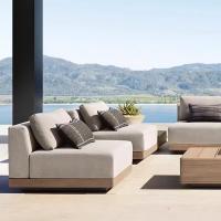 China Luxury Outdoor Furniture Teak Sofa Set Teak Wood Furniture Sectional Patio Garden Sofa Set for sale