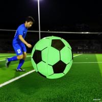 China 50cm Glow-in-the-Dark Inflatable Soccer Ball, Remote Control LED Light Up Football with 12 Colors, Ready Stock & Customizable for sale
