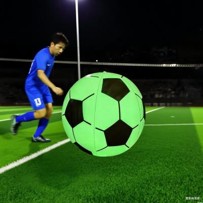 China 50cm Glow-in-the-Dark Inflatable Soccer Ball, Remote Control LED Light Up Football with 12 Colors, Ready Stock & Customizable for sale