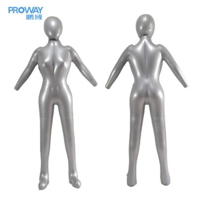 China Full Body Inflatable Female Mannequin: Lightweight & Portable Clothing Display Model with Realistic Body Shape—Sleek Silver, Durable Quick-Inflate Dress Form for Retail Stores, Fashion Shows, Home Use for sale