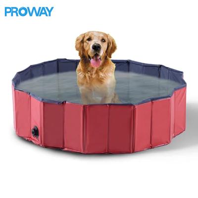 China Foldable PVC Pet Pool: Collapsible Dog Swimming Tub with Drain Plug—Portable, Durable Bathing Pool for Dogs/Cats (Outdoor/Indoor Use) for sale