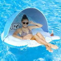 China Inflatable Pool Float with UPF50+ Sun Shade, Ergonomic Headrest, and Breathable Mesh Seat for Comfortable Lounging for sale