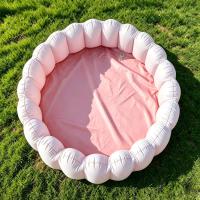 China Pastel Pink Bubble Inflatable Swimming Pool - Leak-Proof & Durable Portable PVC Family Pool for Easy Inflate & Store for sale