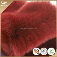 China 100% Polyester Back Material Faux Dyed Fox Fur for Garments Luxurious and Comfortable for sale
