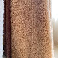 China Plush Fabric 100% Polyester Imitation Wool Fabric for Garments Min Order 500 Meters for sale