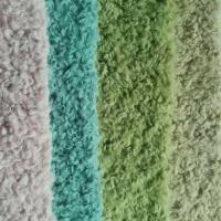 China Anti Static Weft Knitted Faux Fur Fabric Knitted Lady Garments With 100% Polyester for sale