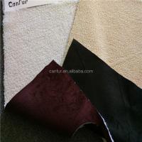 China Light Yellow 100% Polyester Synthetic Sherpa Suede Fabric for End Customers for sale