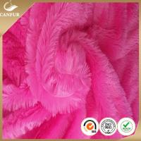 China Tricot Knitted Plush Fabric 100% Polyester Long Hair Fur for Plush Toy Manufacturers for sale