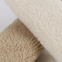 China Tricot Knitted 100% Polyester BROG Sherpa Faux Lamb Fur Fabric for Garments Lining for sale