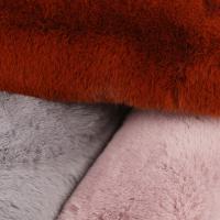 China Knitted Type Tricot 100% Polyester Very Soft Big Weight 20-25mm Rabbit Fur Fabric for sale